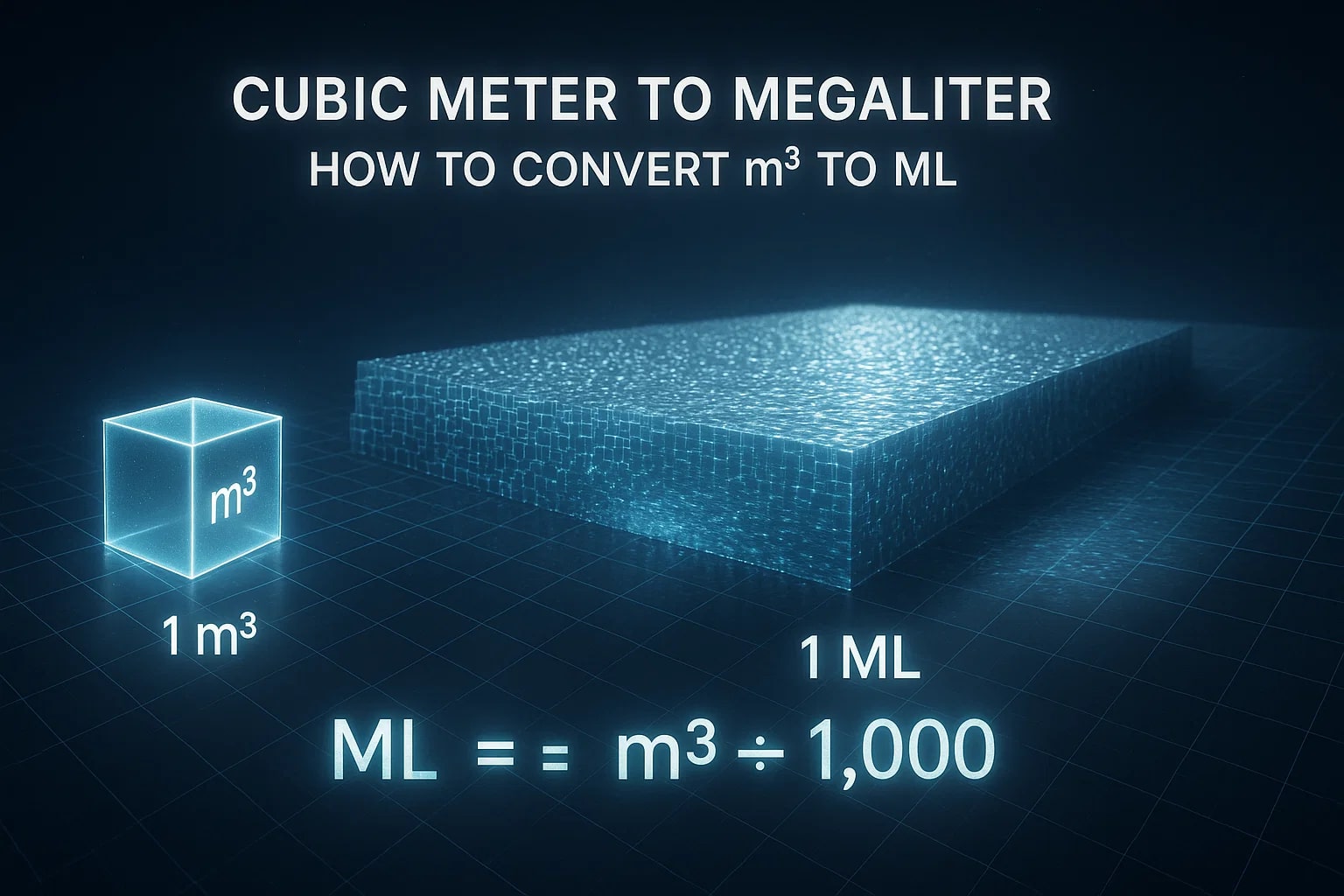 立方メートルからメガリットルへの換算ツール - JetCalculator